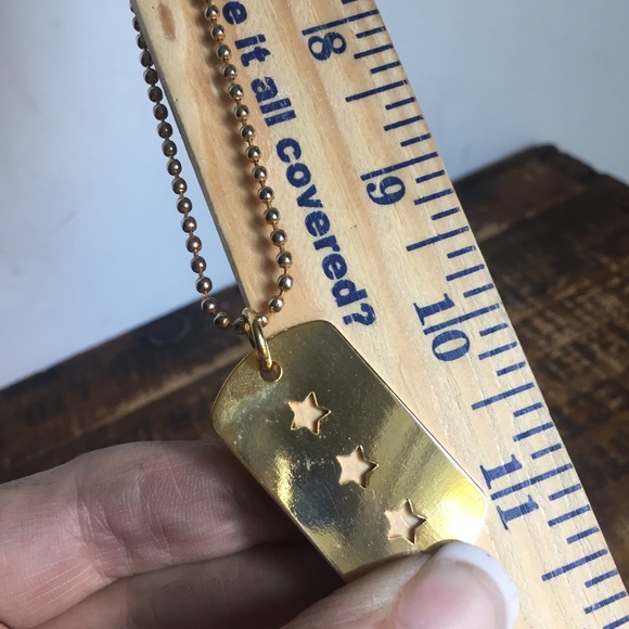 Jewelry | Gold Star Dog Tag Ball Chain Necklace | Poshmark